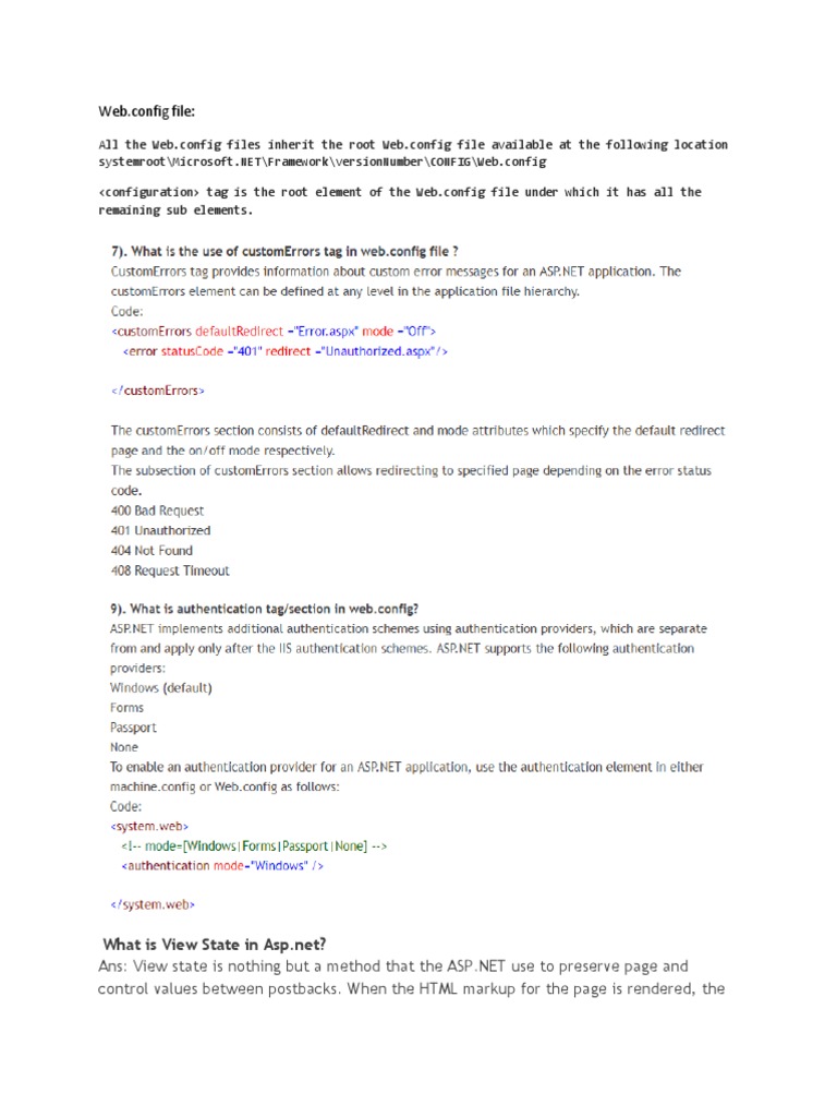 Web Config File Control Values Between Postbacks When The Html Markup For The Page Is