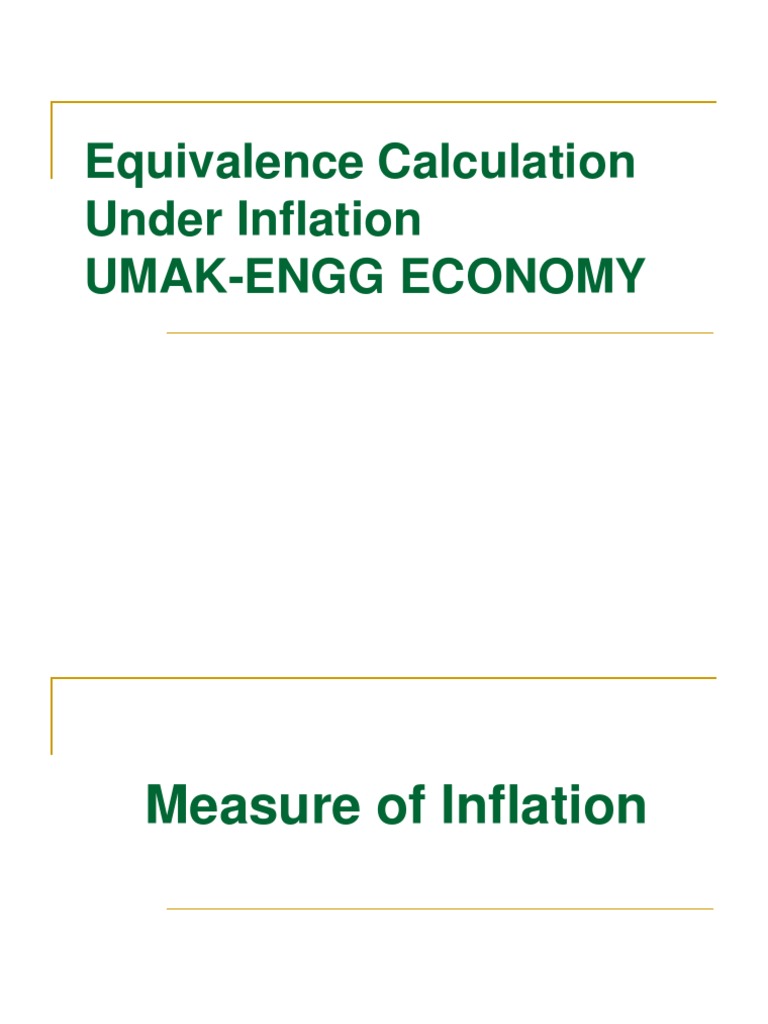 Equivalence Calculation Under Inflation | PDF | Inflation | Consumer ...