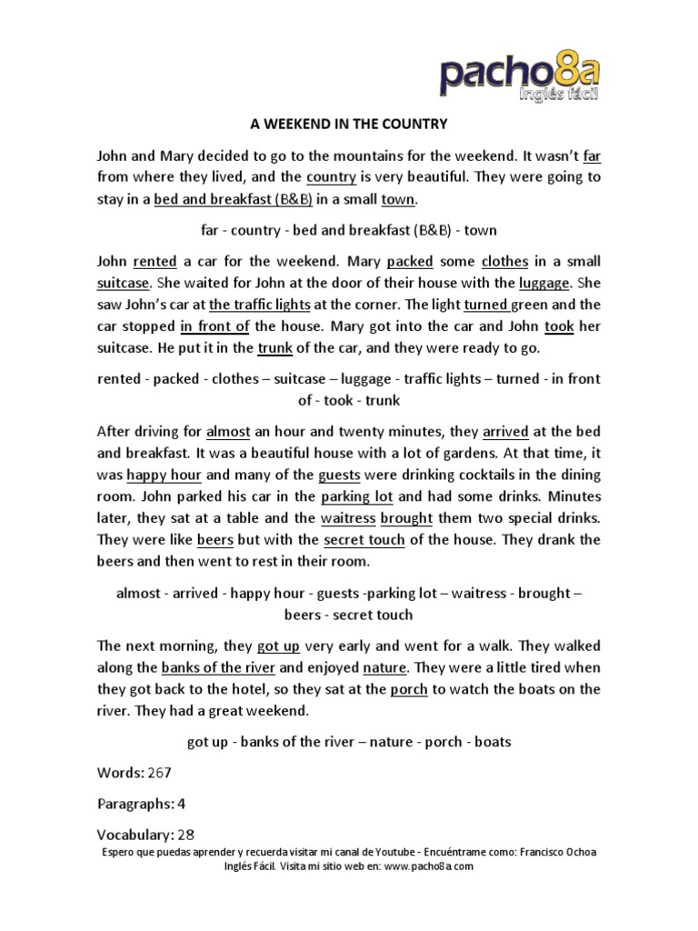 A Weekend in The Country | PDF