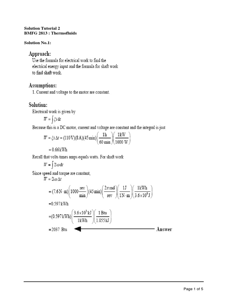 Solution Tutorial 2 | PDF