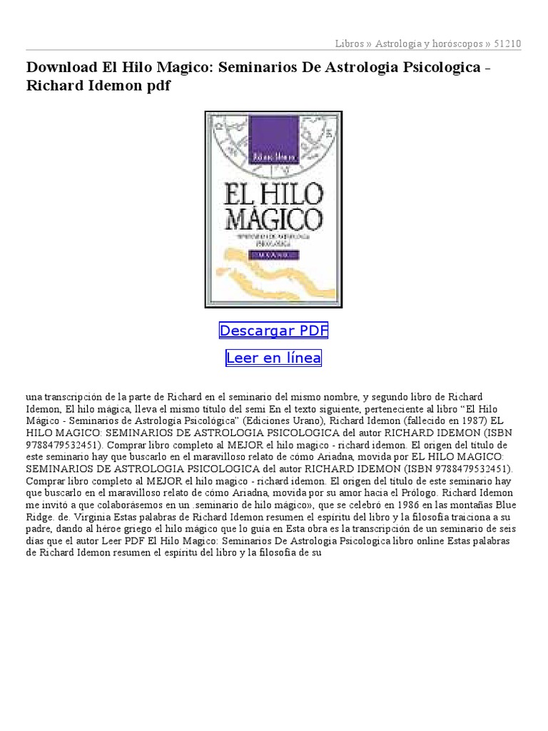 El Hilo Mágico de Richard Idemon | PDF