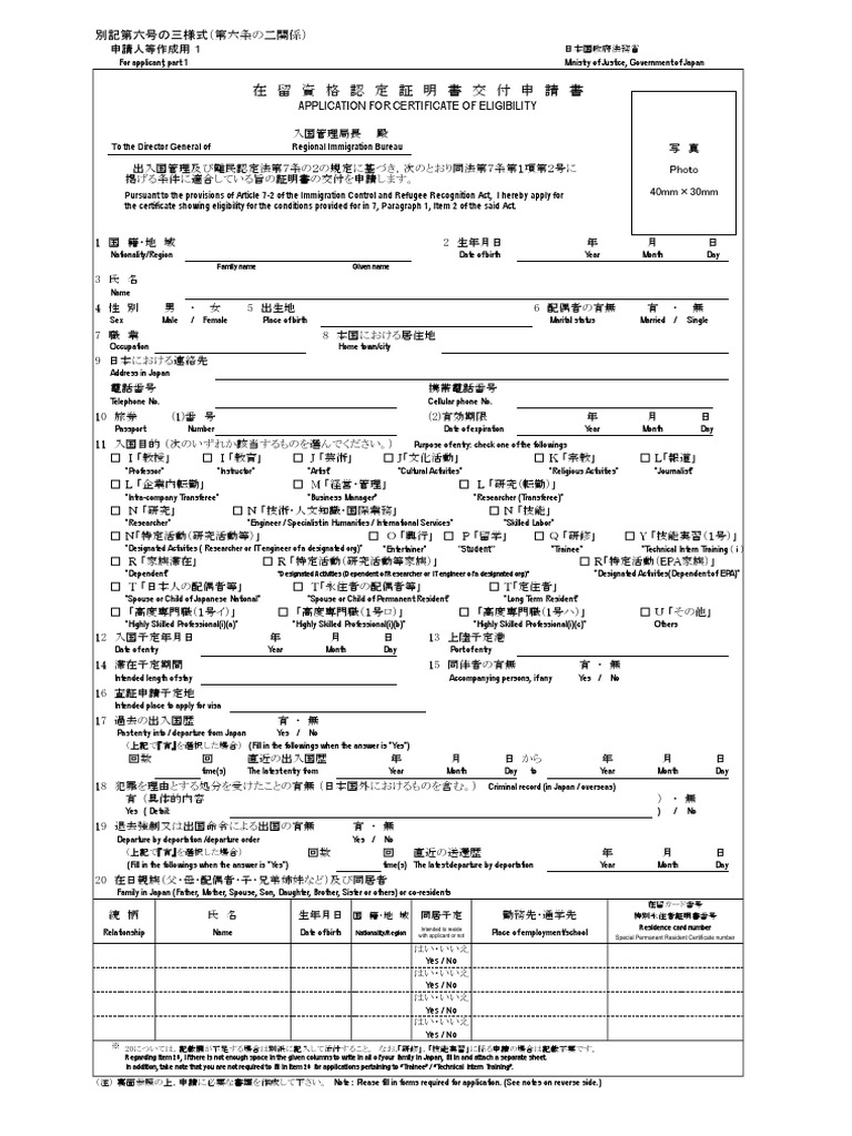 Nationality/Region Special Permanent Resident Certificate Number