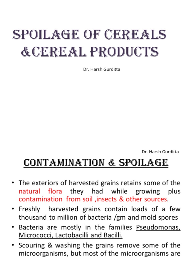 Spoilage of Cereals | PDF | Mold | Flour