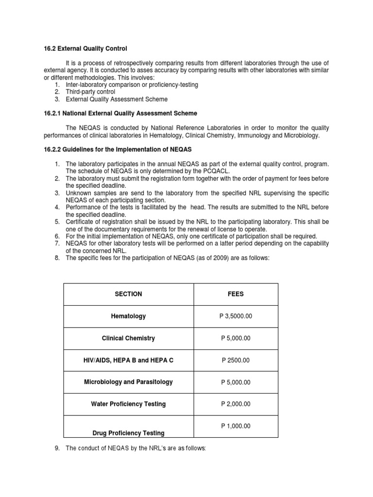 Neqas | PDF | Medical Laboratory | Health Care