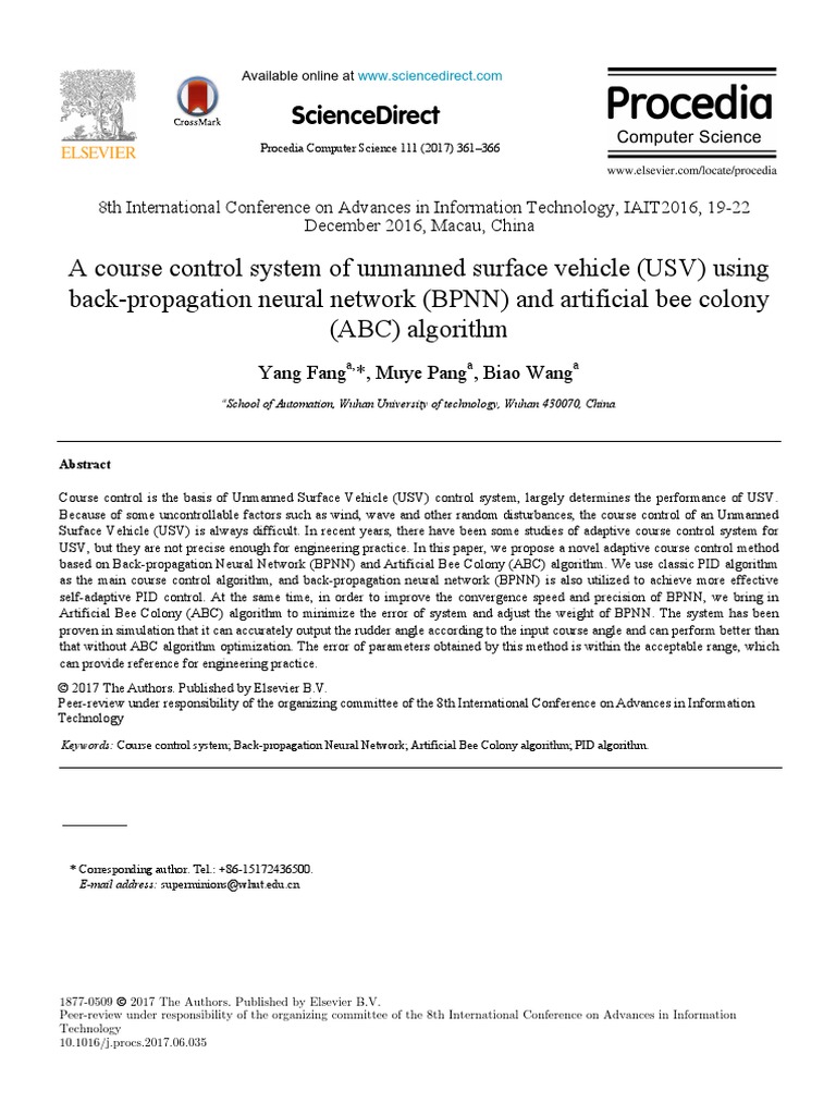 Sciencedirect Sciencedirect | PDF | Artificial Neural Network | Control Theory