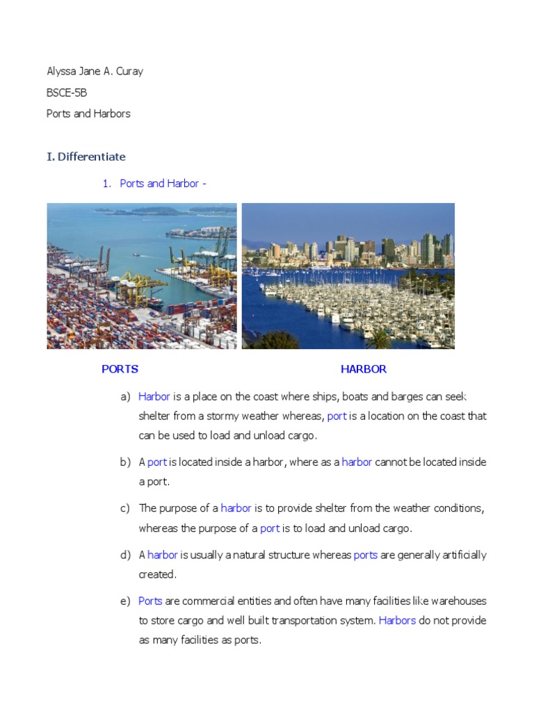 Ports and Harbors | PDF | Harbor | Wharf