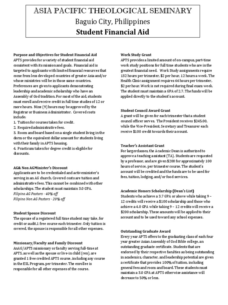 Student Discount Aid Requirements | PDF | Academia | Learning