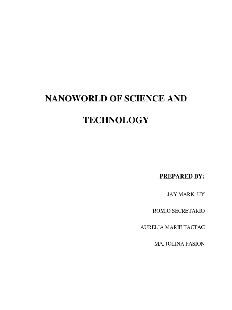 Nanoworld of Science and Technology | PDF | Nanotechnology | Carbon Nanotube