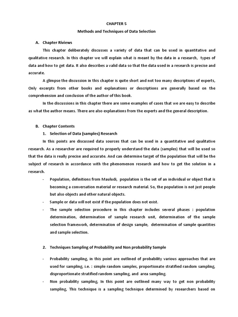 Chapter 5 | PDF | Sampling (Statistics) | Quantitative Research