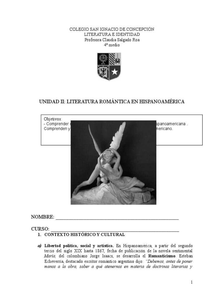 El Romanticismo Hispanoamericano (1) | Romanticismo | Novelas | Prueba ...