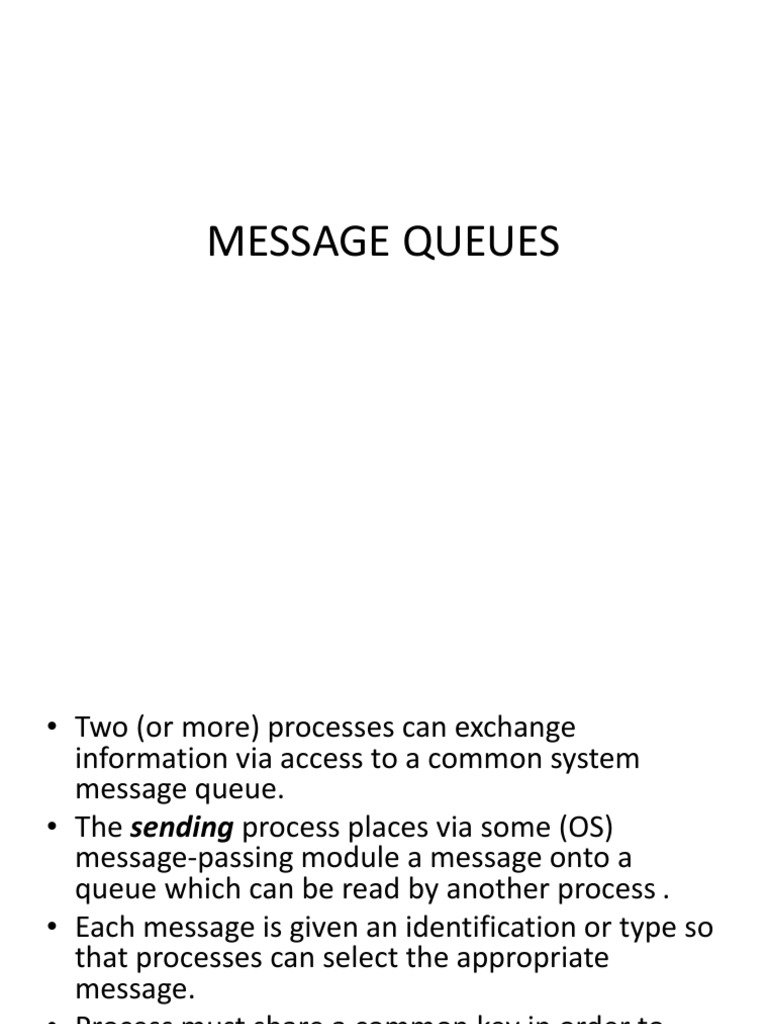 Message Queues | PDF | Message Passing | Integer (Computer Science)