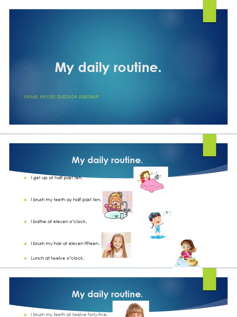 Trabajo Ingles My Daily Routine | PDF