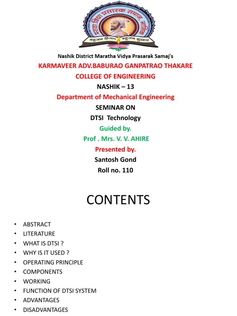 Presentation FINAL 2 Last Dtsi Technology | PDF | Internal Combustion ...
