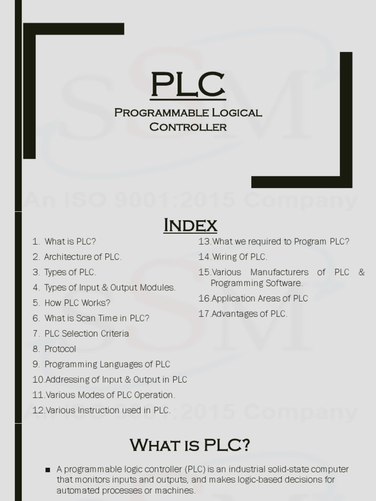 PLC Guide: Everything You Need to Know | PDF | Programmable Logic ...