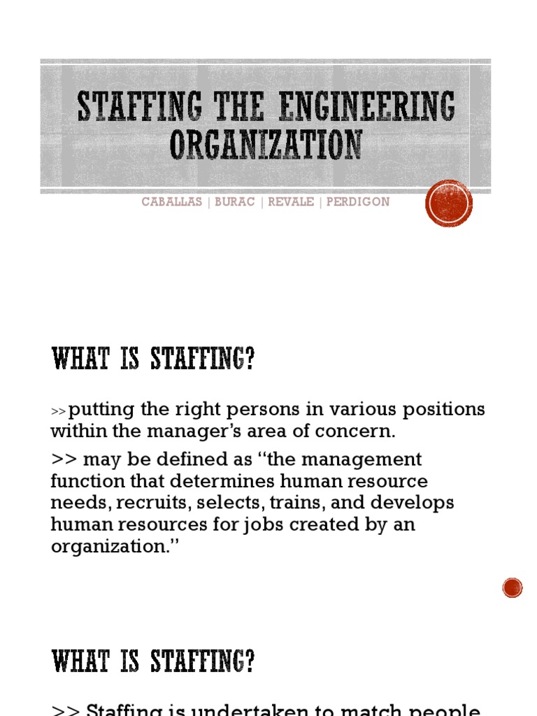 Staffing the Engineering Organization | PDF | Time Series | Test ...
