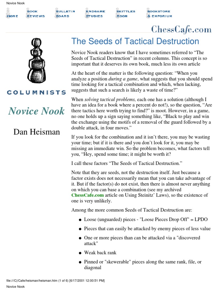 Chess Tactics Heisman05 A37 | PDF