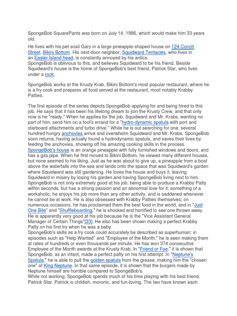 124 Conch Street Bikini Bottom Squidward Tentacles Easter Island Head ...