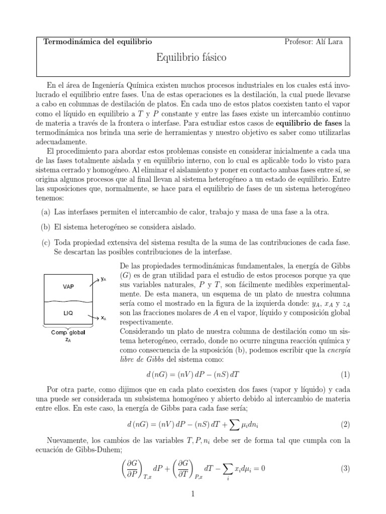 L019 PDF | PDF | Equilibrio químico | Fase (materia)