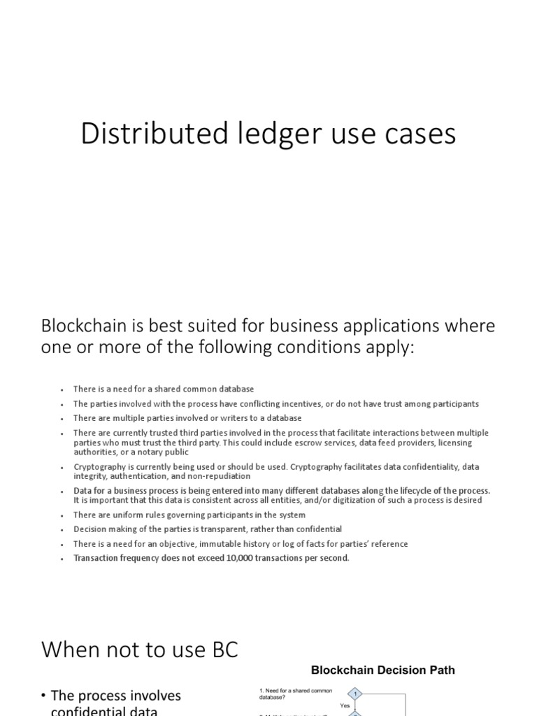 Distributed Ledger Use Cases | PDF | Finance & Money Management