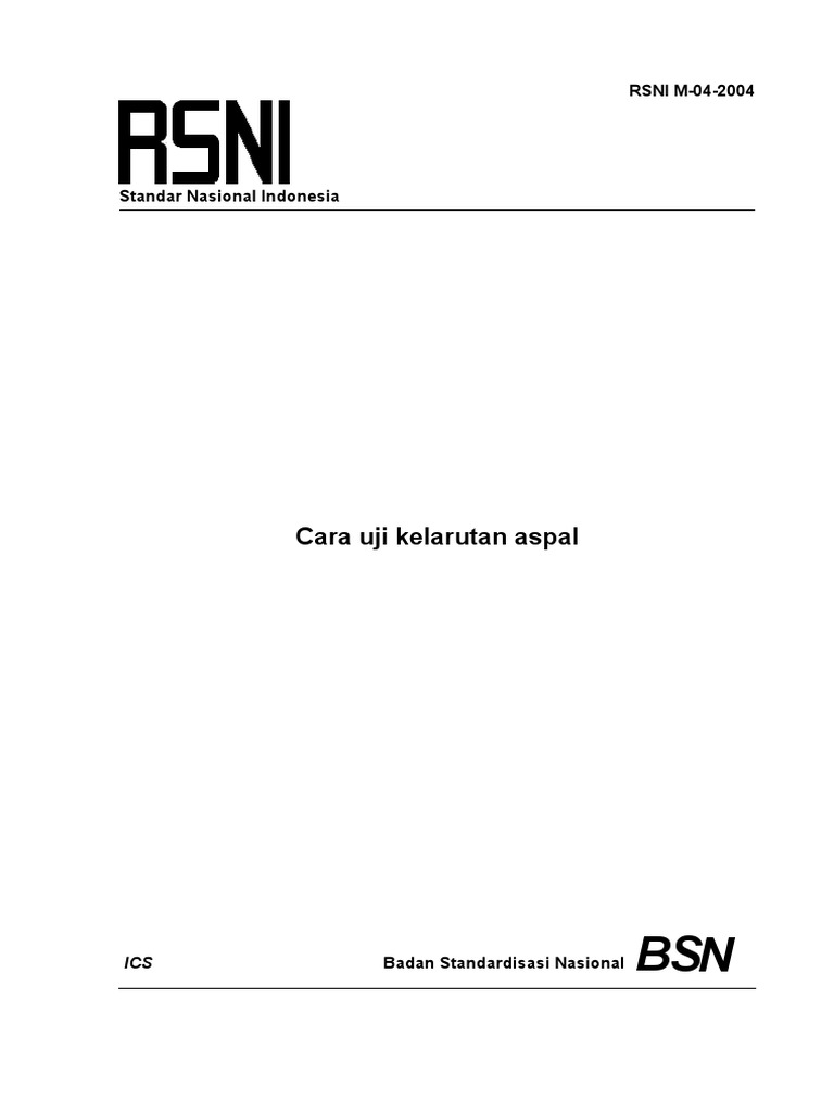 Cara Uji Kelarutan Aspal | PDF