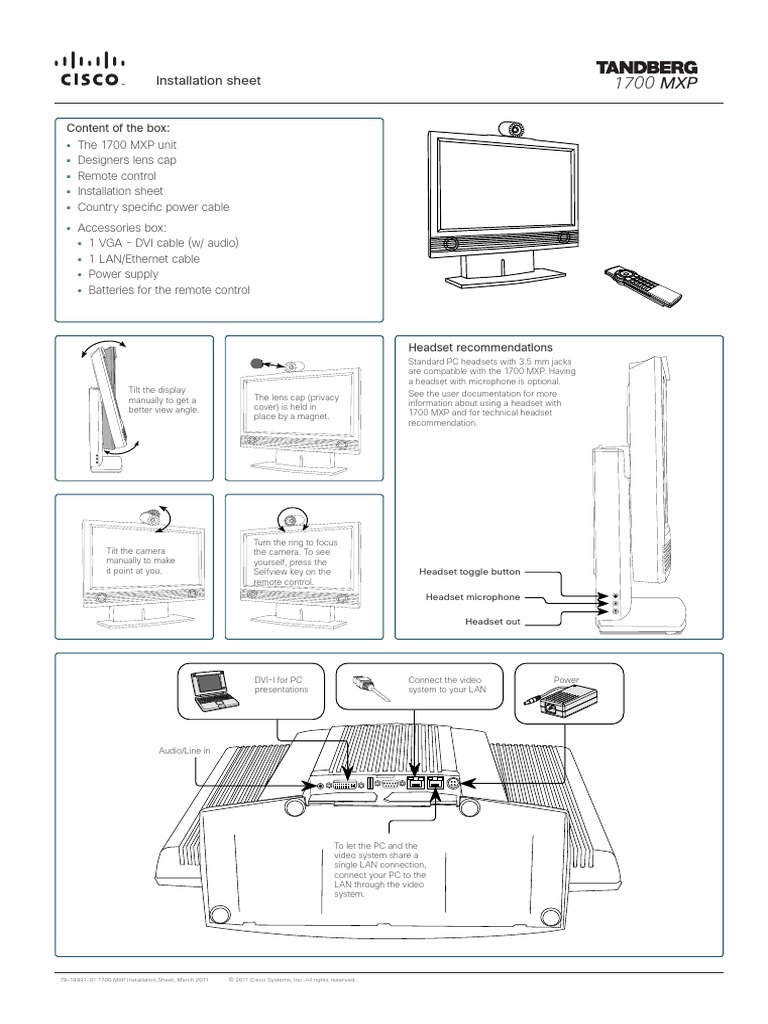 Installation Sheet: Headset Toggle Button Headset Microphone Headset ...