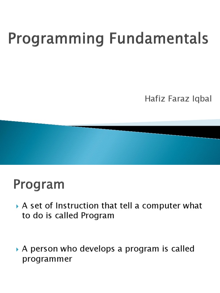 Hafiz Faraz Iqbal | PDF | Programming Language | Computer Program