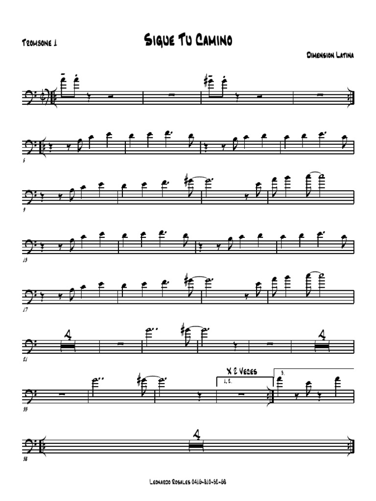 Sigue Tu Camino - Trombon 1-2 | PDF