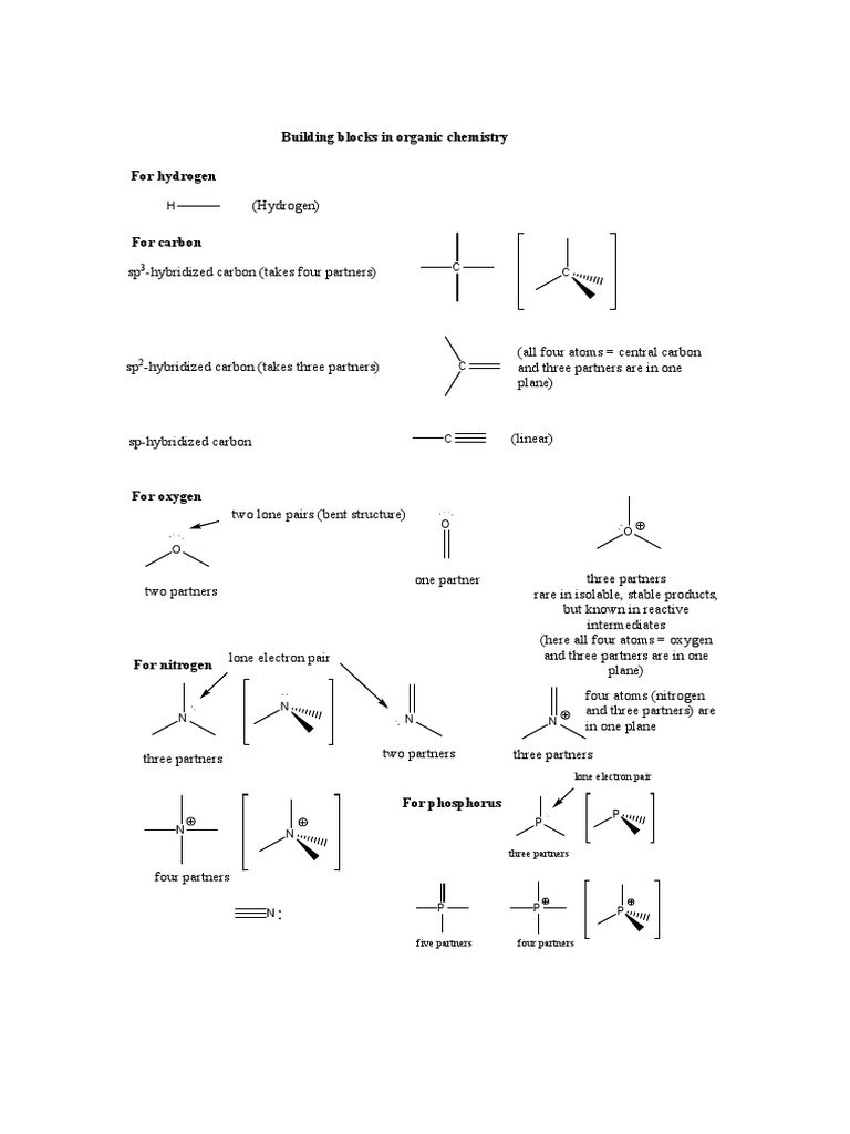 Building Blocks in Organic Chemistry For Hydrogen | PDF | Phosphorus ...