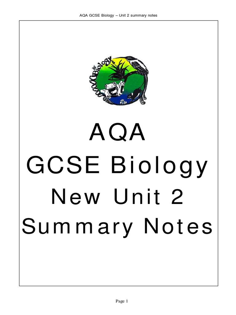 AQA Biology 2 Revision Notes PDF | PDF | Digestion | Cellular Respiration