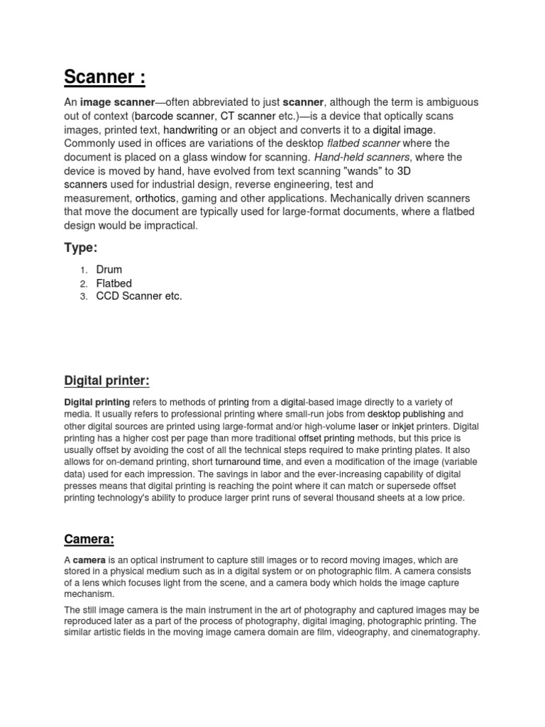 Exploring the Fundamental Components of Image Capture | PDF | Camera ...