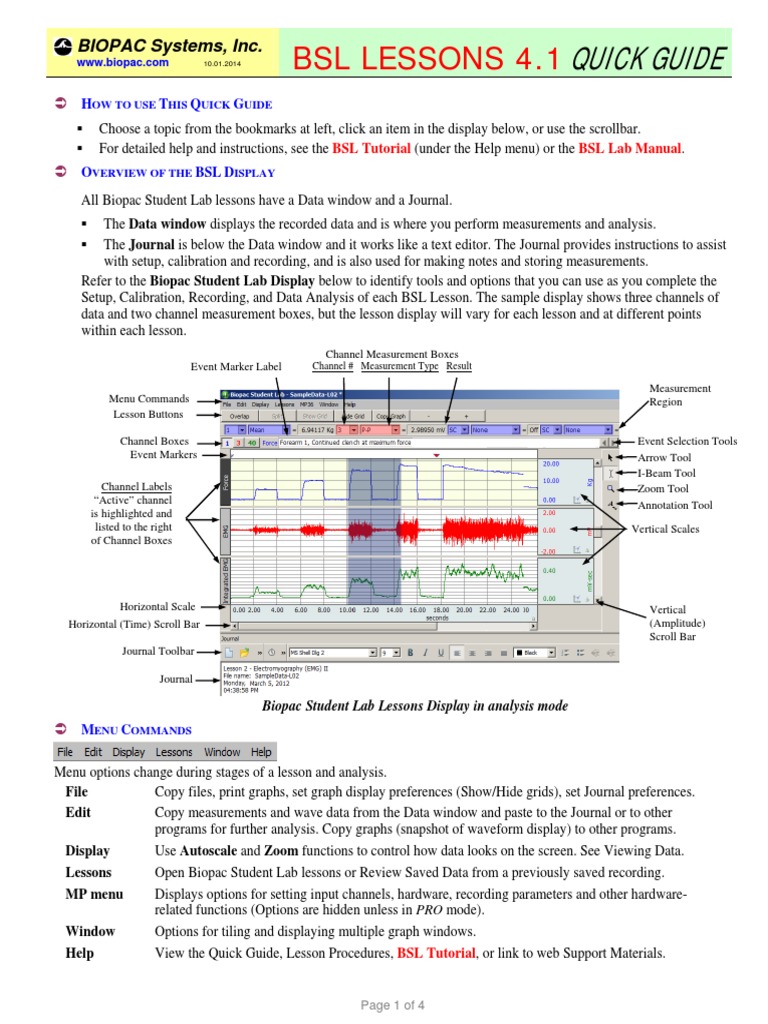 BSL Lessons 4.1: Quick Guide | PDF | Menu (Computing) | Computer File