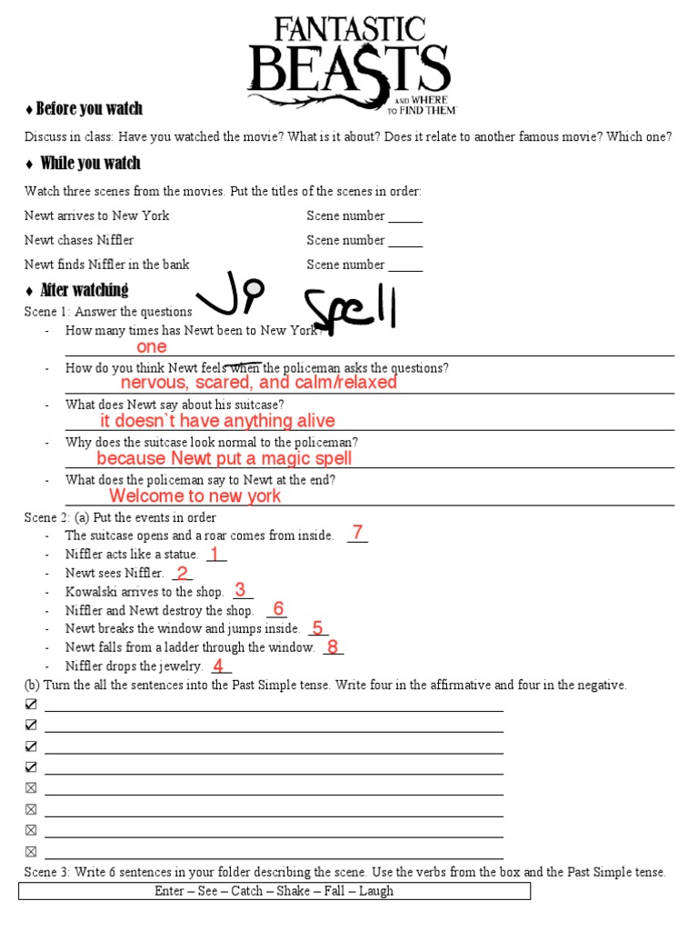 Fantastic Beasts Activities | PDF | Languages | Language Arts & Discipline