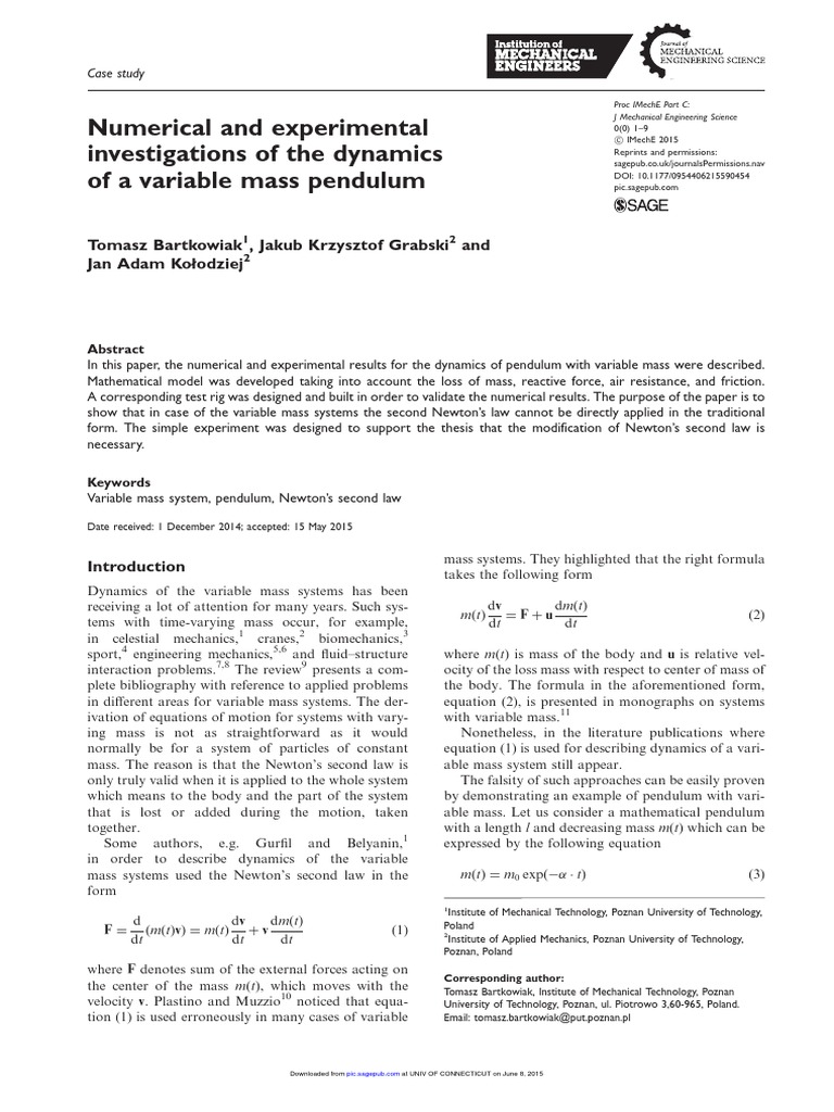 Bartkowiak 2015 | PDF | Force | Quantity