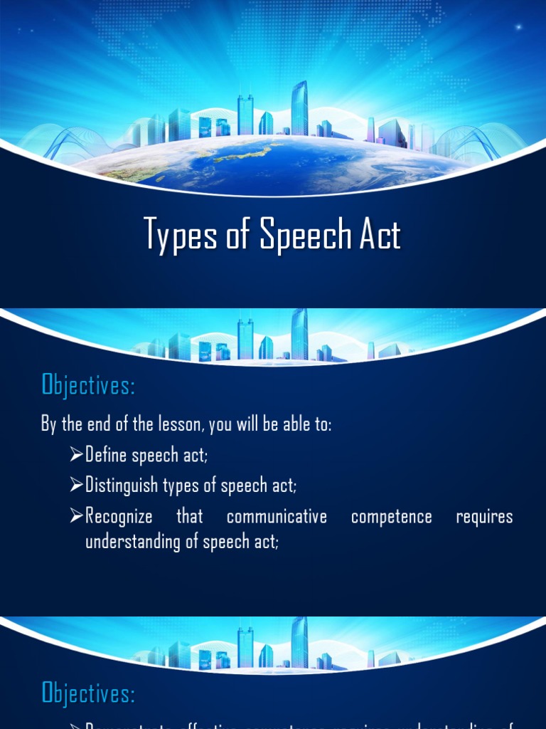 01 Types of Speech Act | PDF | Human Communication | Epistemology