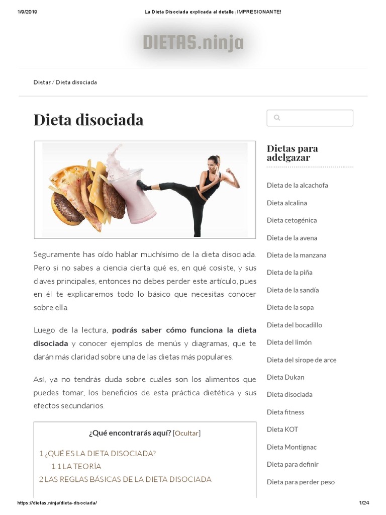 La Dieta Disociada Explicada Al Detalle | PDF | Dieta | Digestión