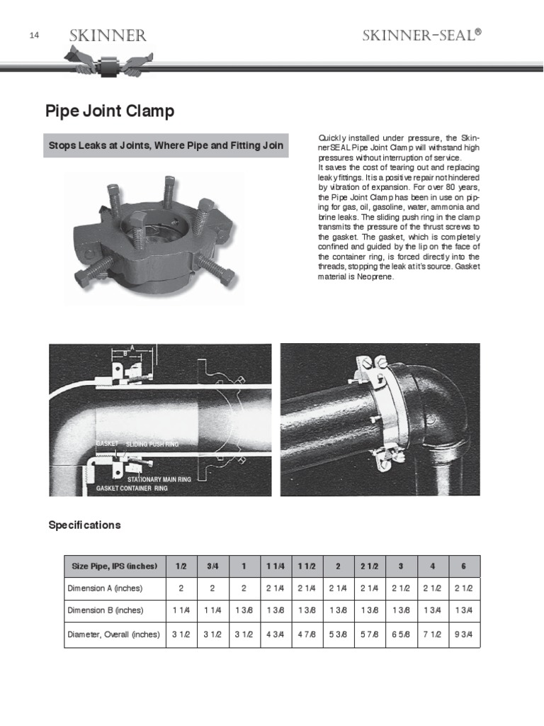 Pipe Joint Clamps | PDF | Pipe (Fluid Conveyance) | Screw