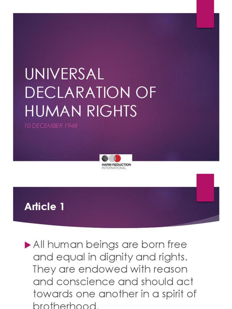 Universal Declaration of Human Rights: 10 DECEMBER 1948 | PDF ...