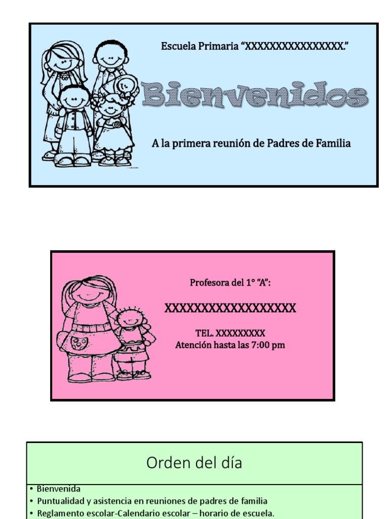 1era Reunion Con Padres 1°a | PDF | Aprendizaje | Modificación de ...