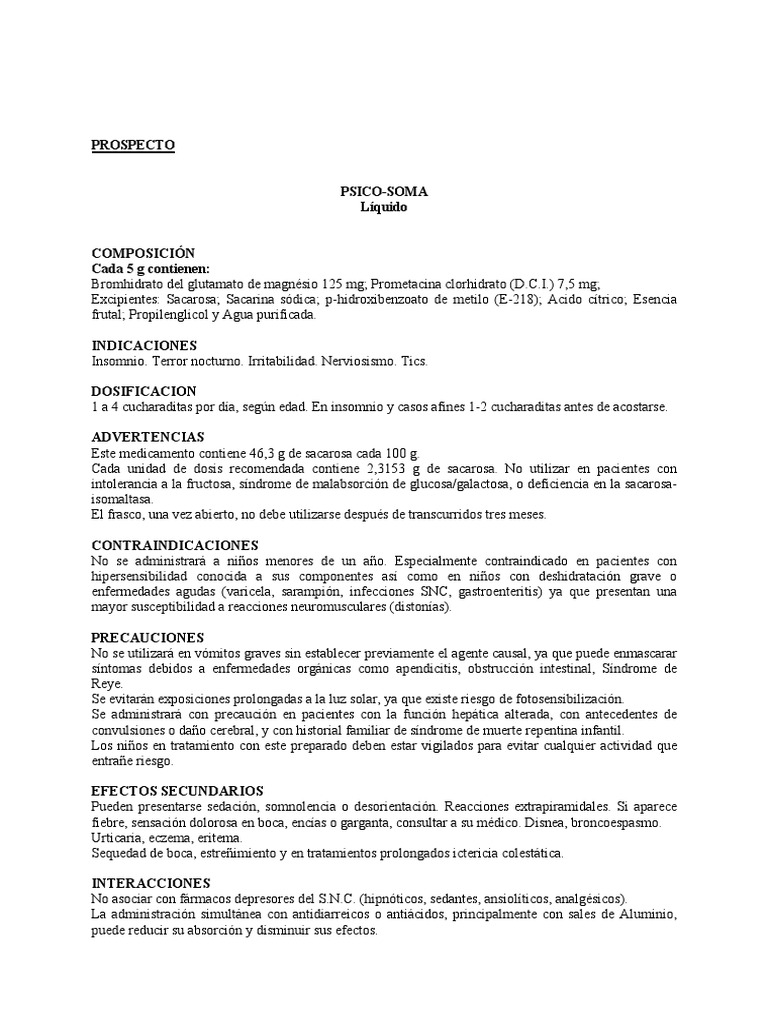 Prospecto | PDF | Medicamentos con receta | Enfermedades y trastornos