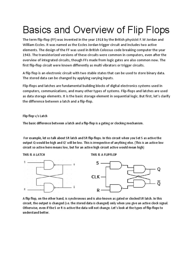 An In-Depth Look at Flip Flops: Types, Operation, and Comparison to ...