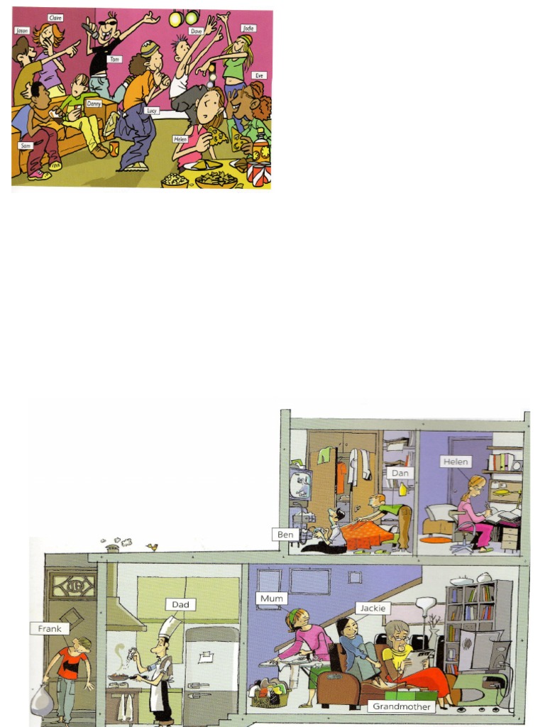 Present Continuous Flash Cards Flashcards 21002 | PDF