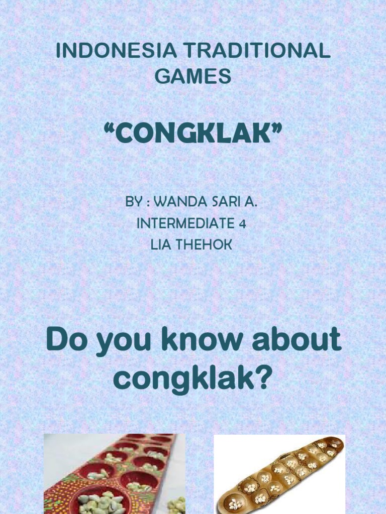 Indonesia Traditional Games: "Congklak" | PDF | Home & Garden