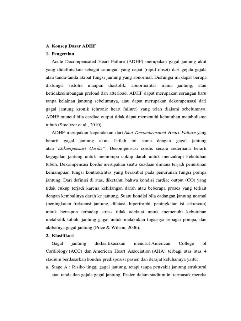 Konsep Dasar ADHF | PDF