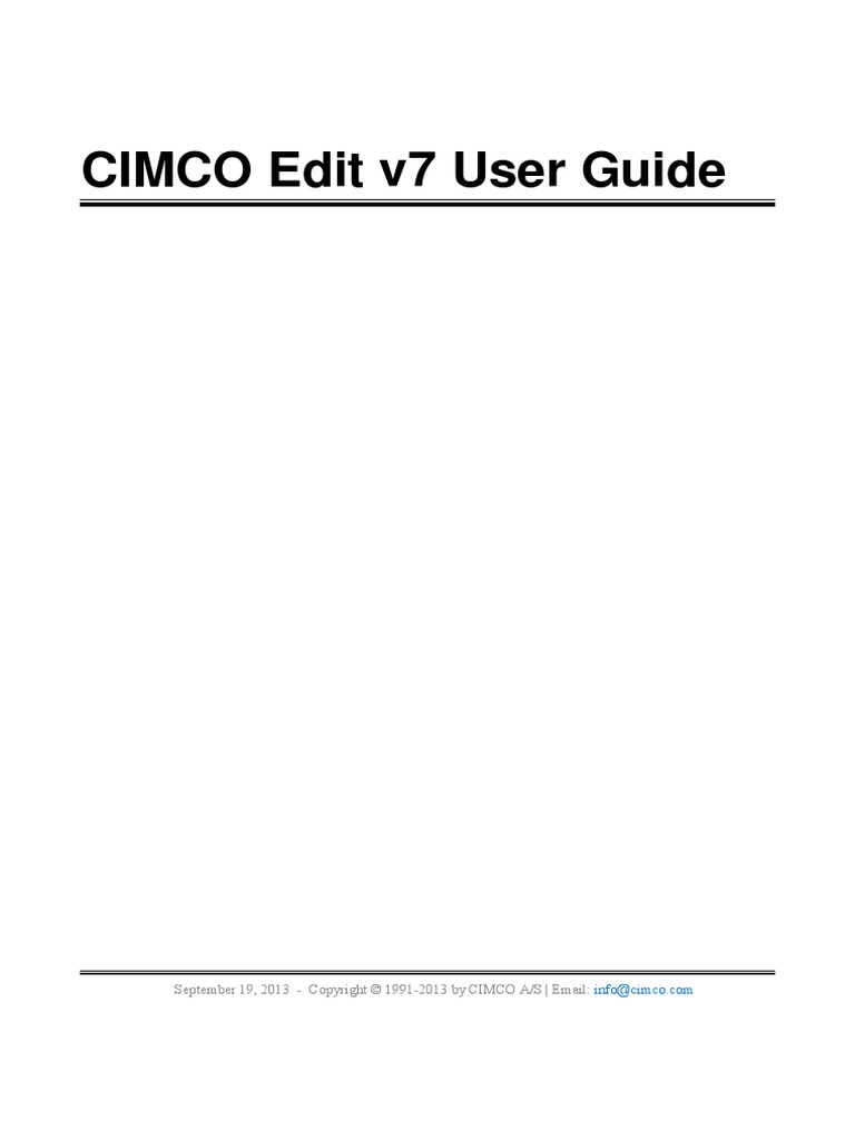 CIMCO Edit v7 User Guide | PDF | Numerical Control | Icon (Computing)