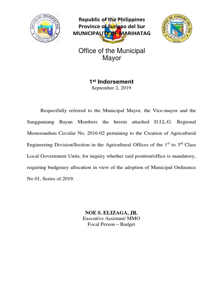 1st-Indorsement of Letter | PDF