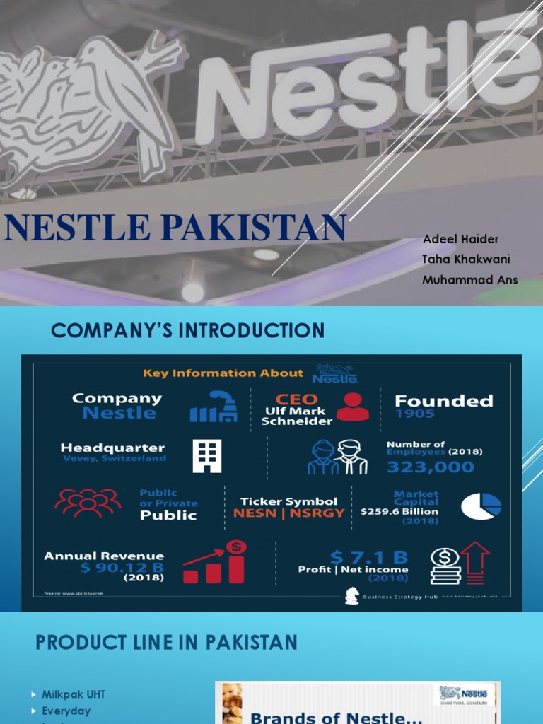 Nestle Pakistan: Adeel Haider Taha Khakwani Muhammad Ans | PDF | Taxes | Nestlé