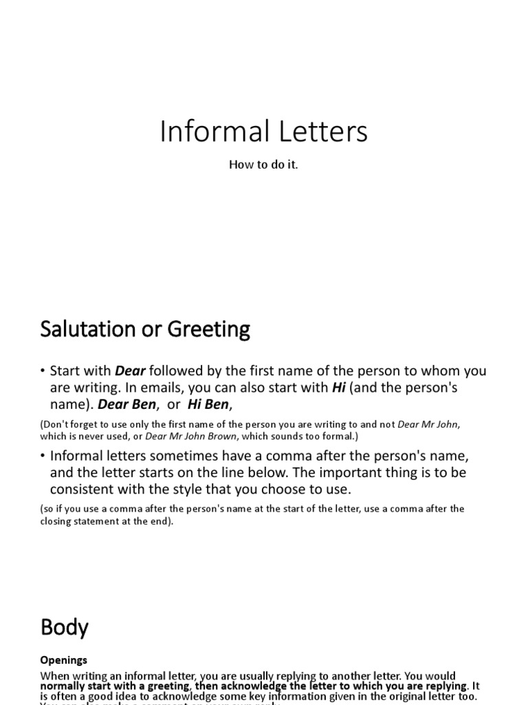 Class 1 Informal Letters | PDF | Language Arts & Discipline