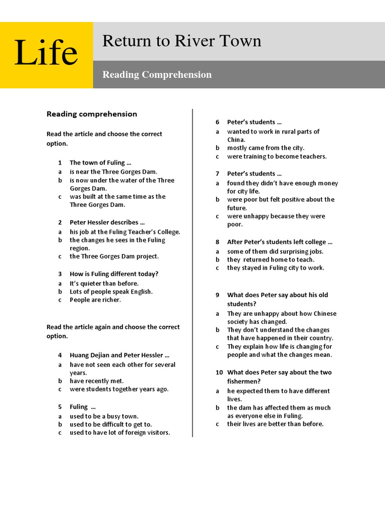 Pre Intermediate Reading Comprehension | PDF