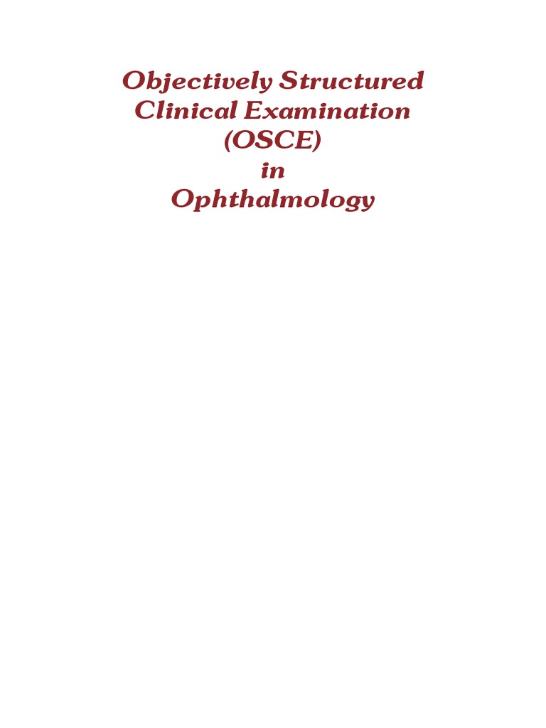 Osce Oftalmología | PDF | Cornea | Senses