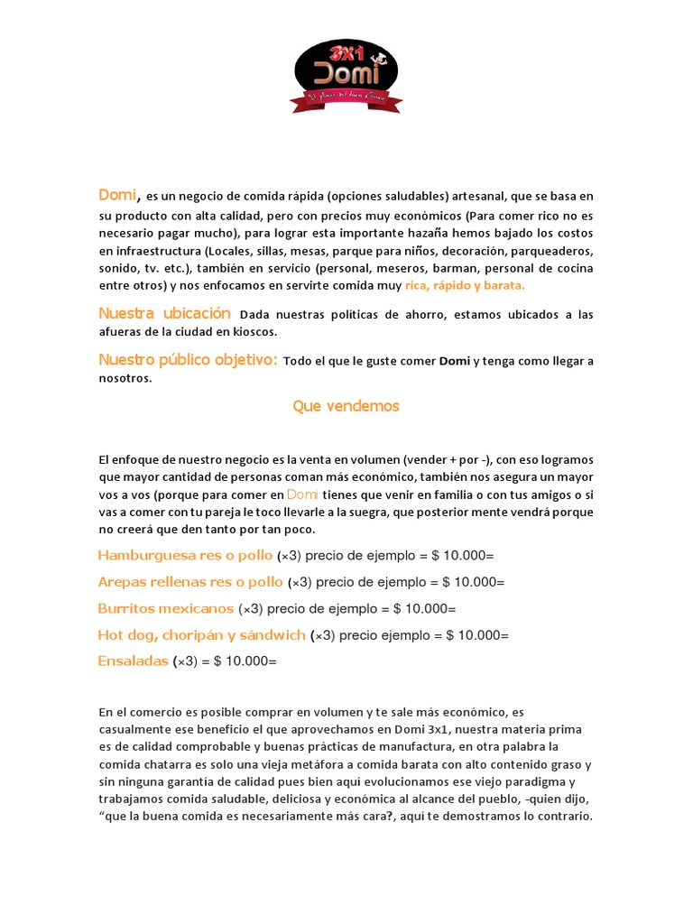 Domi Publicidad | PDF | Cerdo | Cocina